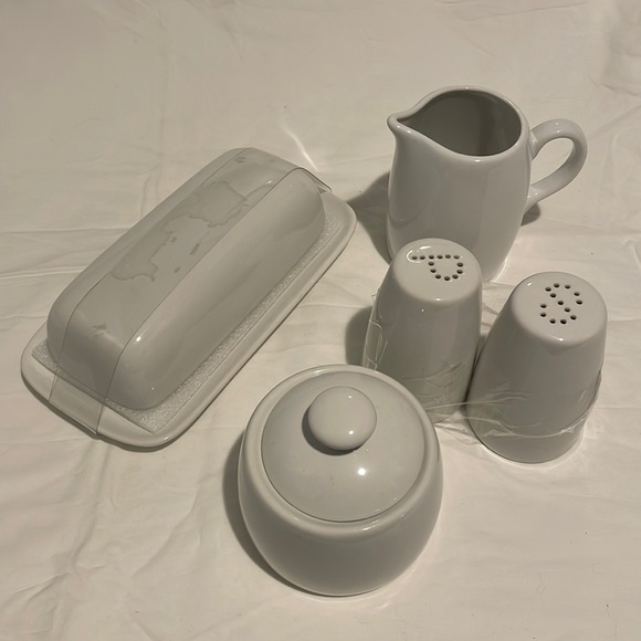 Threshold | Kitchen | Threshold Porcelain Set Butter Dish Creamer Salt ...